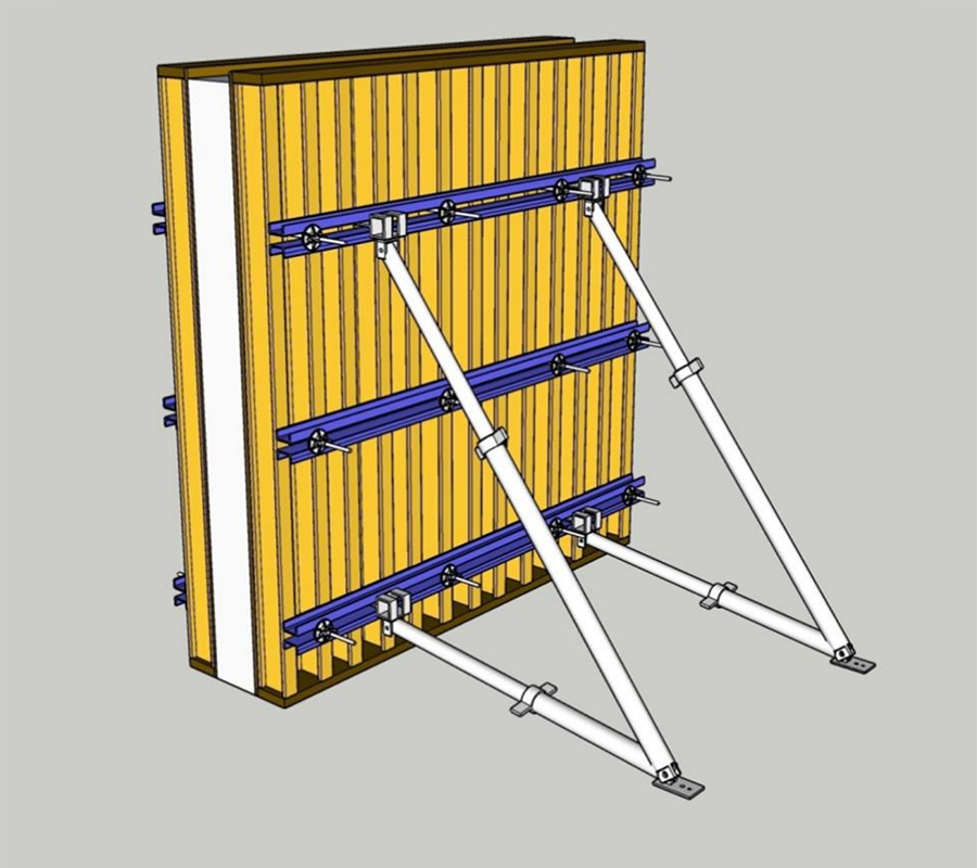 Encofrado de muro de hormigón de viga Zeemo H20 para la construcción de muros de corte Formas de ...